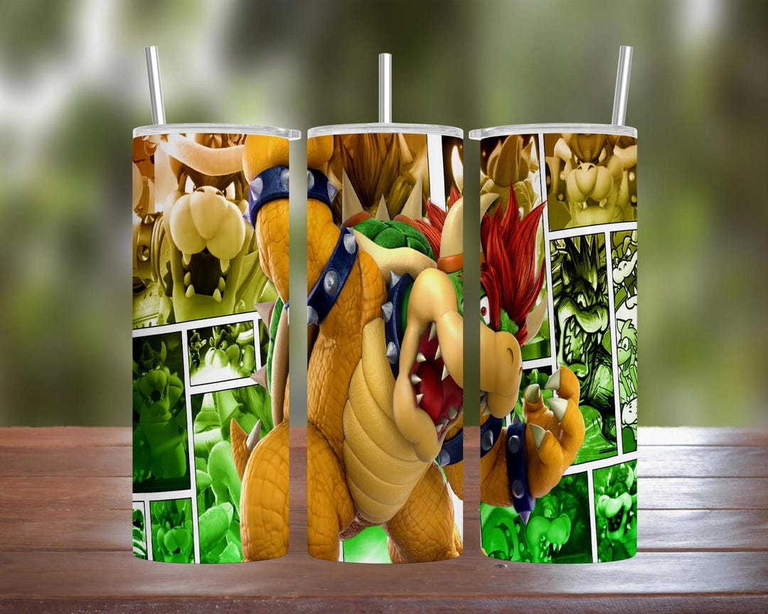Bowser Comic Style 20oz 30oz Stainless Steel Tumbler W/ Straw Lid 2022 ...