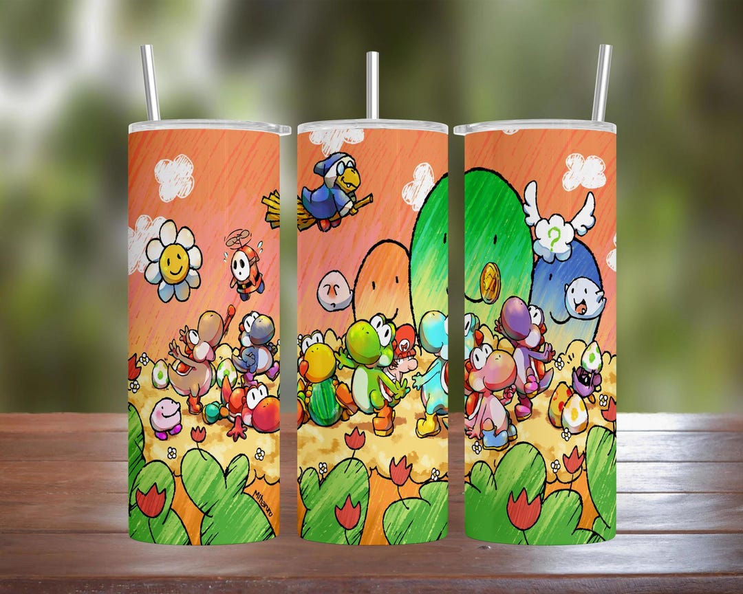 Yoshi's Island 3 20oz 30oz Stainless Steel Tumbler Straw Lid Video ...
