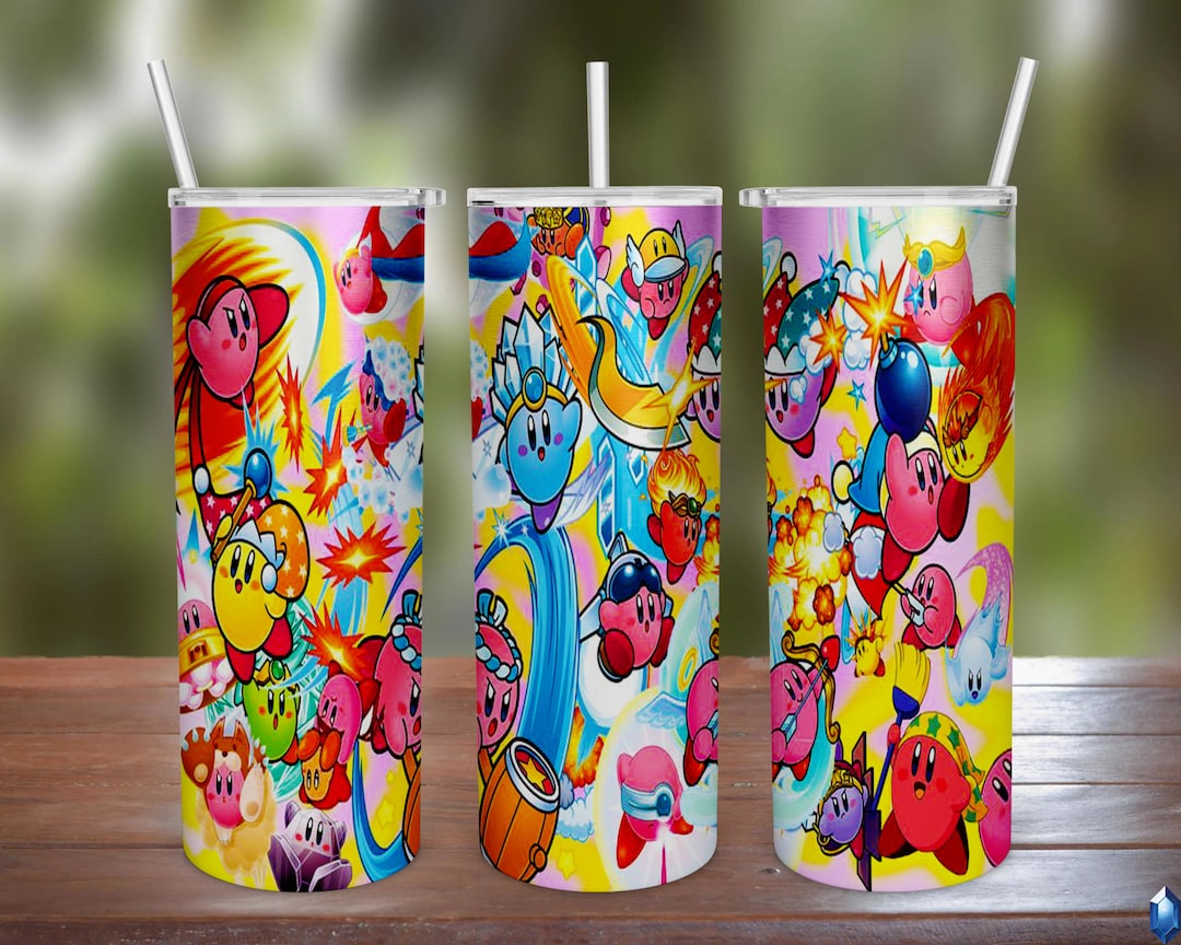 Kirby Collage 20oz 30oz Stainless Steel Tumbler W/ Straw Lid - Etsy