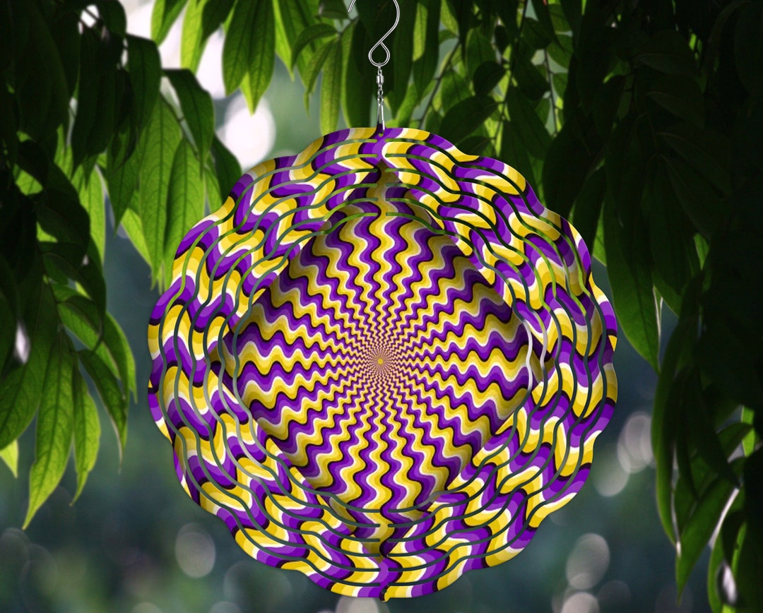 Optical Illusion 3, 6, & 10inch Wind Spinner Layered Moving Spinning ...