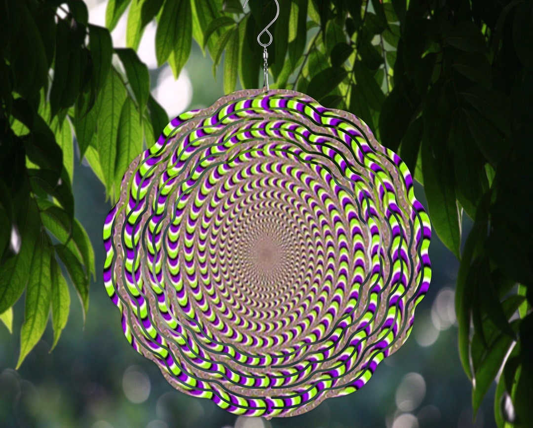 Optical Illusion V5 3, 6, 10inch Wind Spinners Layered Moving Spiral ...