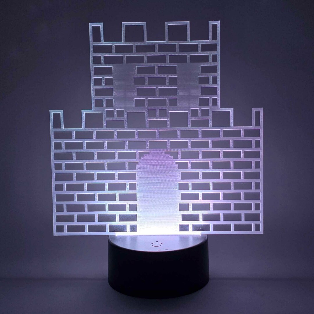 Super Mario Castle LED Light Lamp Acrylic SMB1 Bowser Night Light 3D ...