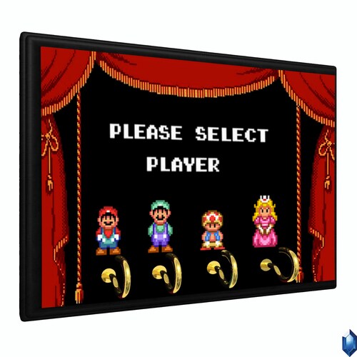 Super Mario Bros. 2 Player Select Key Holder Keys Organizer - Etsy