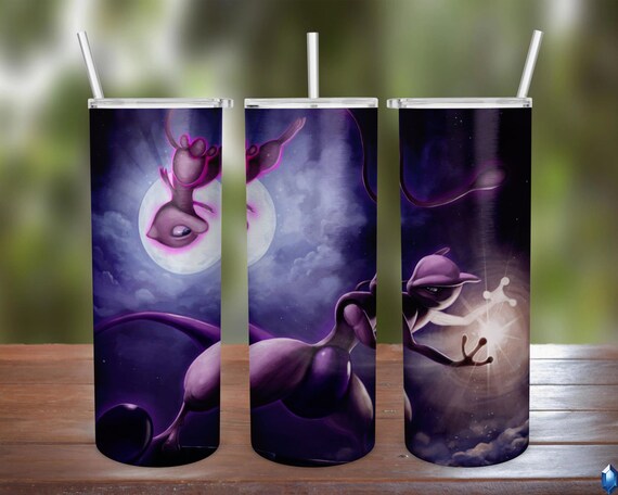 Mew Vs Mewtwo 20oz 30oz Stainless Steel Tumbler W/ Straw & Lid - Etsy