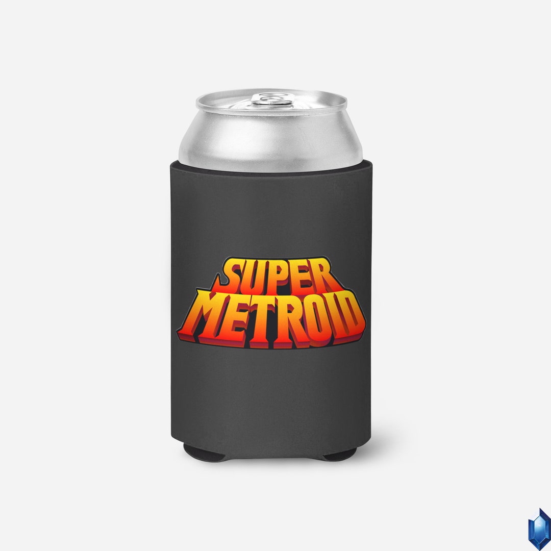 Super Metroid Title Logo Samus Cooler Cozie Gift Beer Can Colors Switch ...