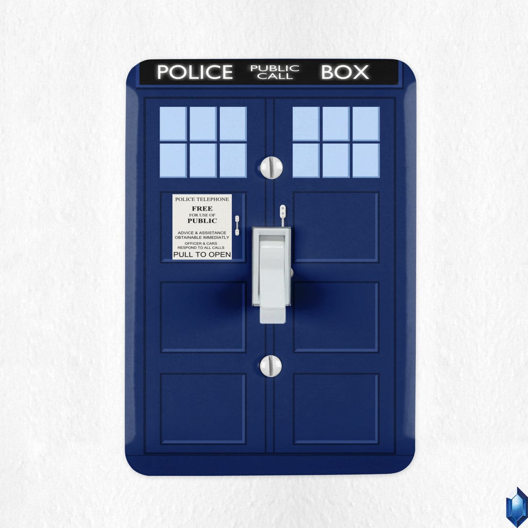 Tardis Dr. Who Light Switch Cover Plate Duplex Outlet Time Lord ...