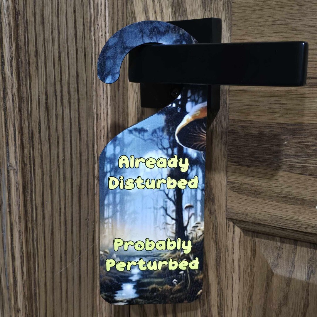 Already Disturbed Door Hanger Sign Welcome Peace Chilling Space Out ...