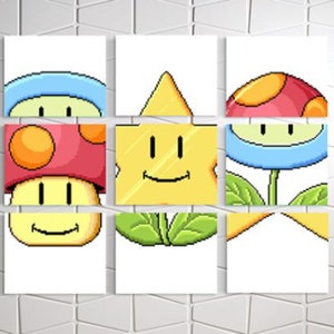 Super Mario Bros 3 Slot Machine Set Canvas Painting Wall Art Prints ...