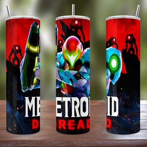 Metroid Dread Cover Art 20oz 30oz Stainless Steel Tumbler Straw Lid ...