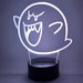 Boo LED Light Lamp Acrylic SMB1 Mario Bowser Ghost Castle SMW Night ...