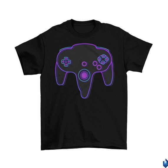 N64 Controller Neon T shirt Mens Unisex Cotton Adult Sizes Mario Retro NES 2022 Etsy