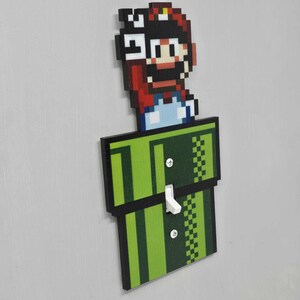 Mario Pipe Light Switch Cover SMB1 Luigi Video Games Kids SNES Retro ...