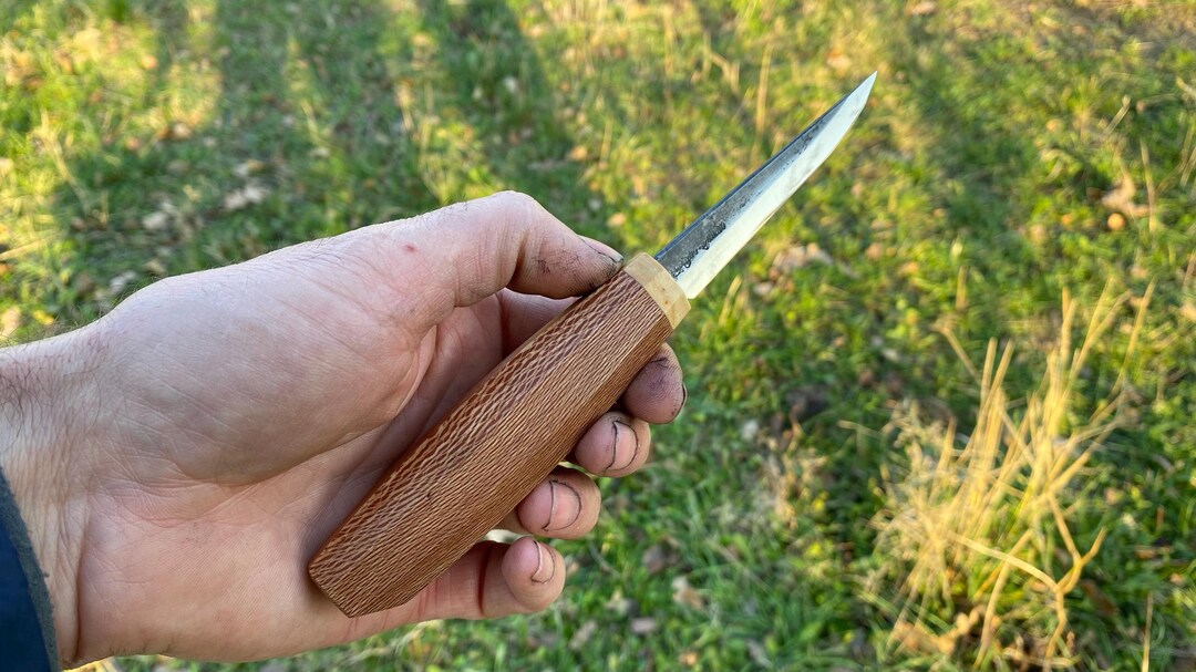 Sloyd Knife 80mm With Custom Handle-19, Wood Carving Knife, Spoon ...