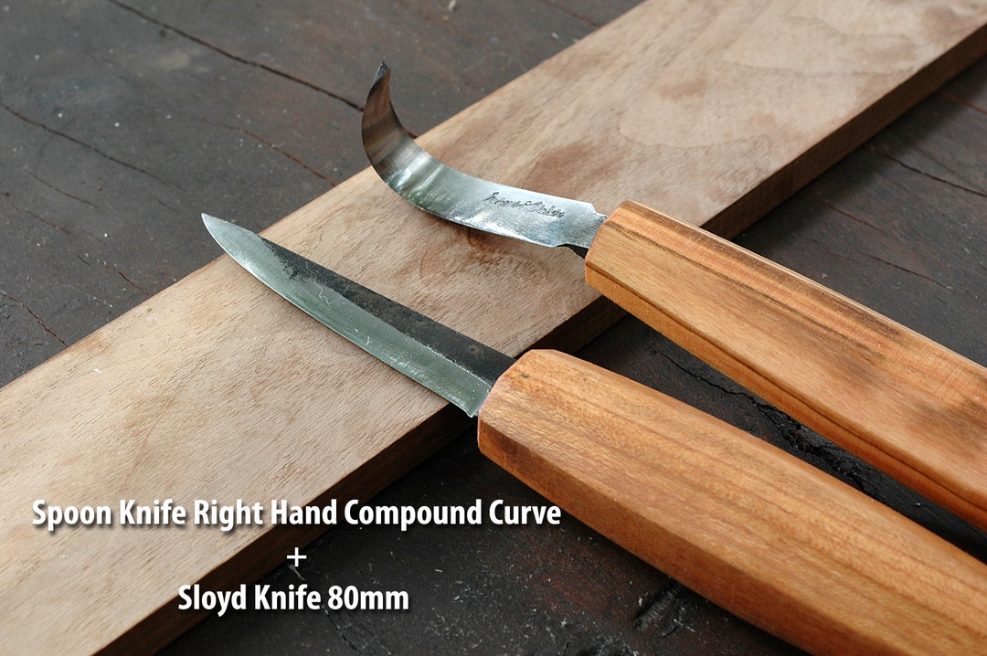 Spoon Carving Knife Set, Sloyd Knife and Spoon Knife, Wood Carving Tool ...