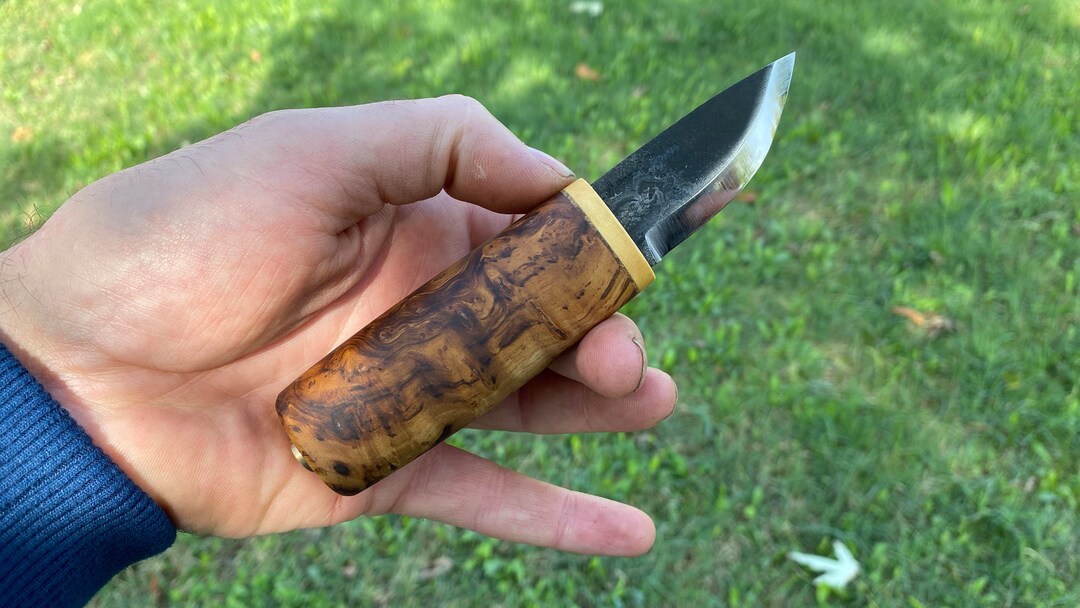 Mini Puukko Knife O1 Steel, Camping Knife, Bushcraft Knife, Hunting ...
