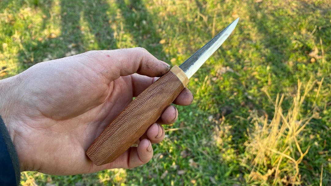 Sloyd Knife 80mm With Custom Handle-17, Wood Carving Knife, Spoon ...