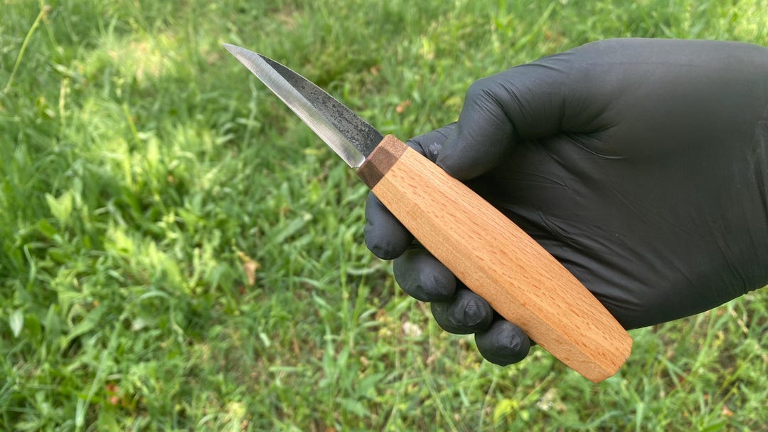 Sloyd Knife 60mm Straight Blade, Whittling Knife, Wood Carving Knife ...