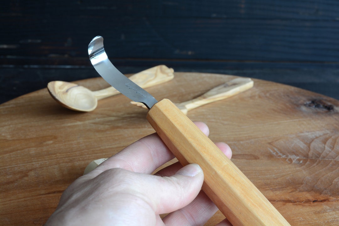 Spoon Carving Knife Right Hand Compound Curve, Hook Knife, Wood Carving ...