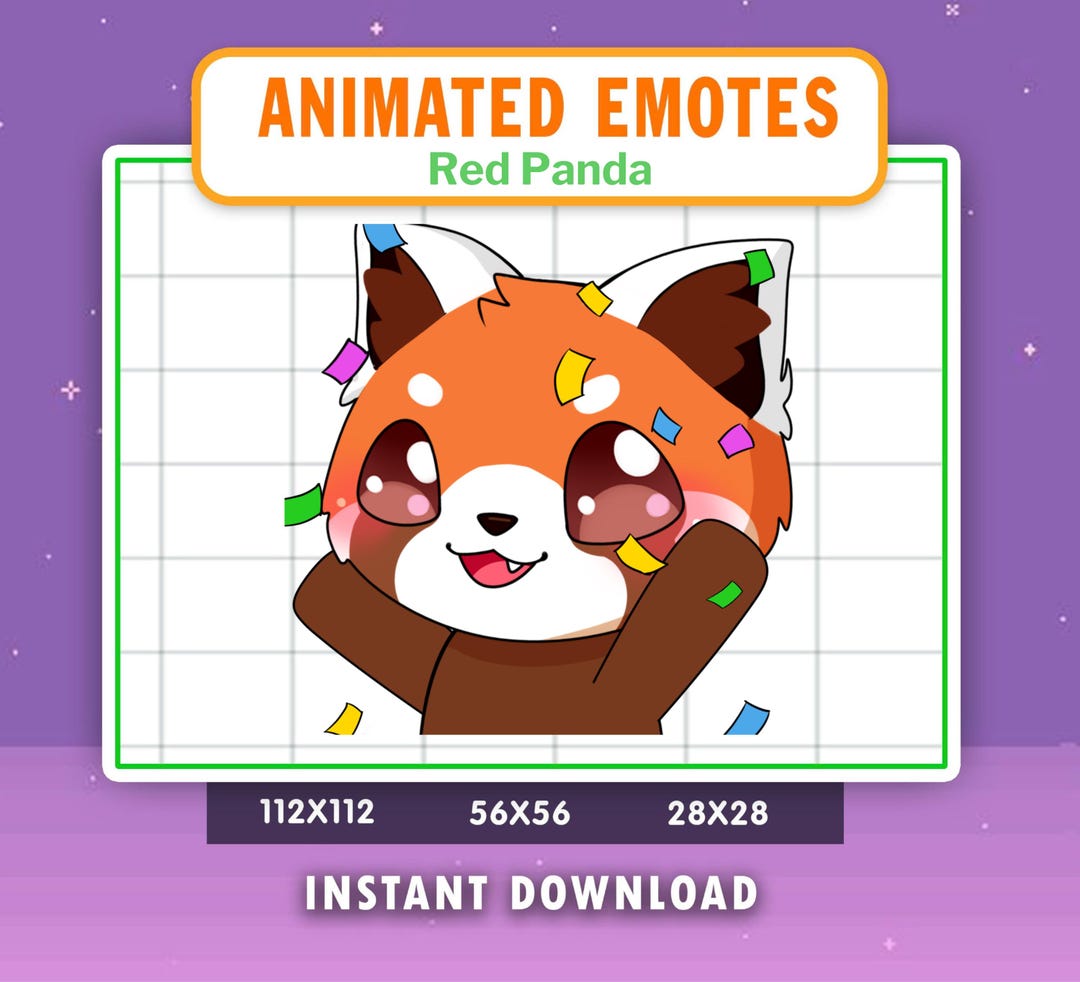 ANIMATED Red Panda Hype Emote for Twitch, Discord, Youtube, Animated ...