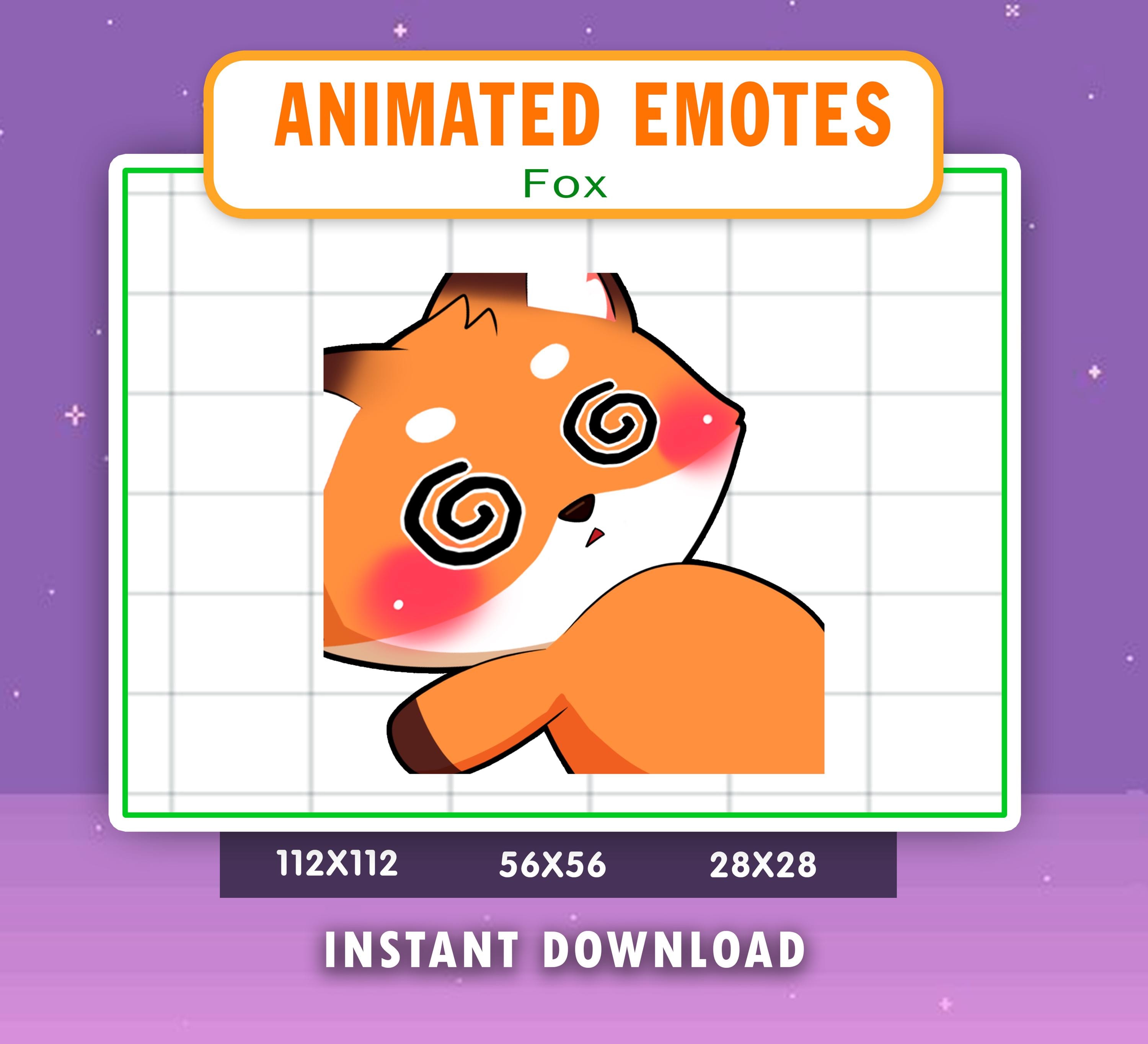 ANIMATED Fox Emote for Twitch, Discord, Youtube, Rip Emote, Livestream ...