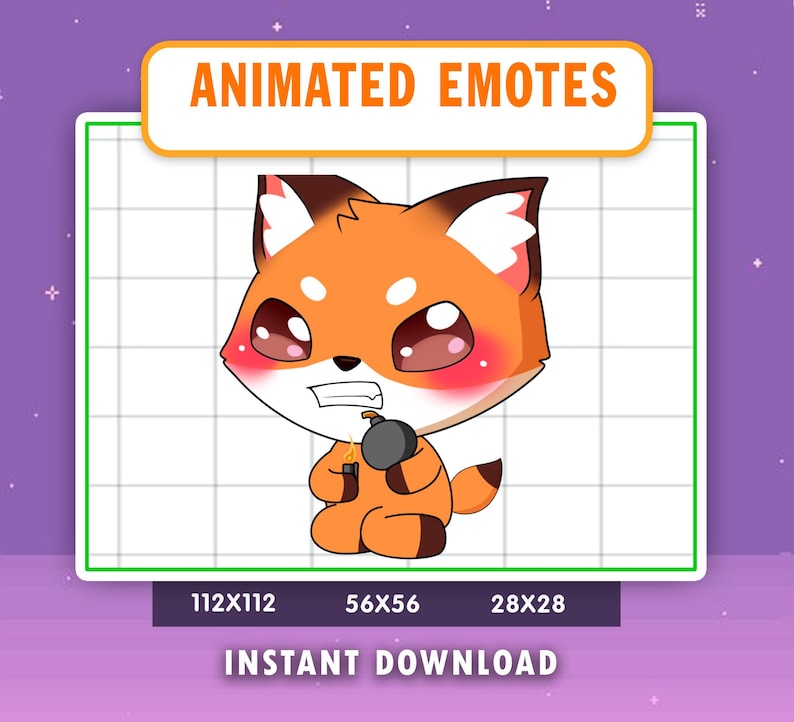 Animated Angry Fox Bomb Light up Emote: Twitch, Discord, Youtube ...