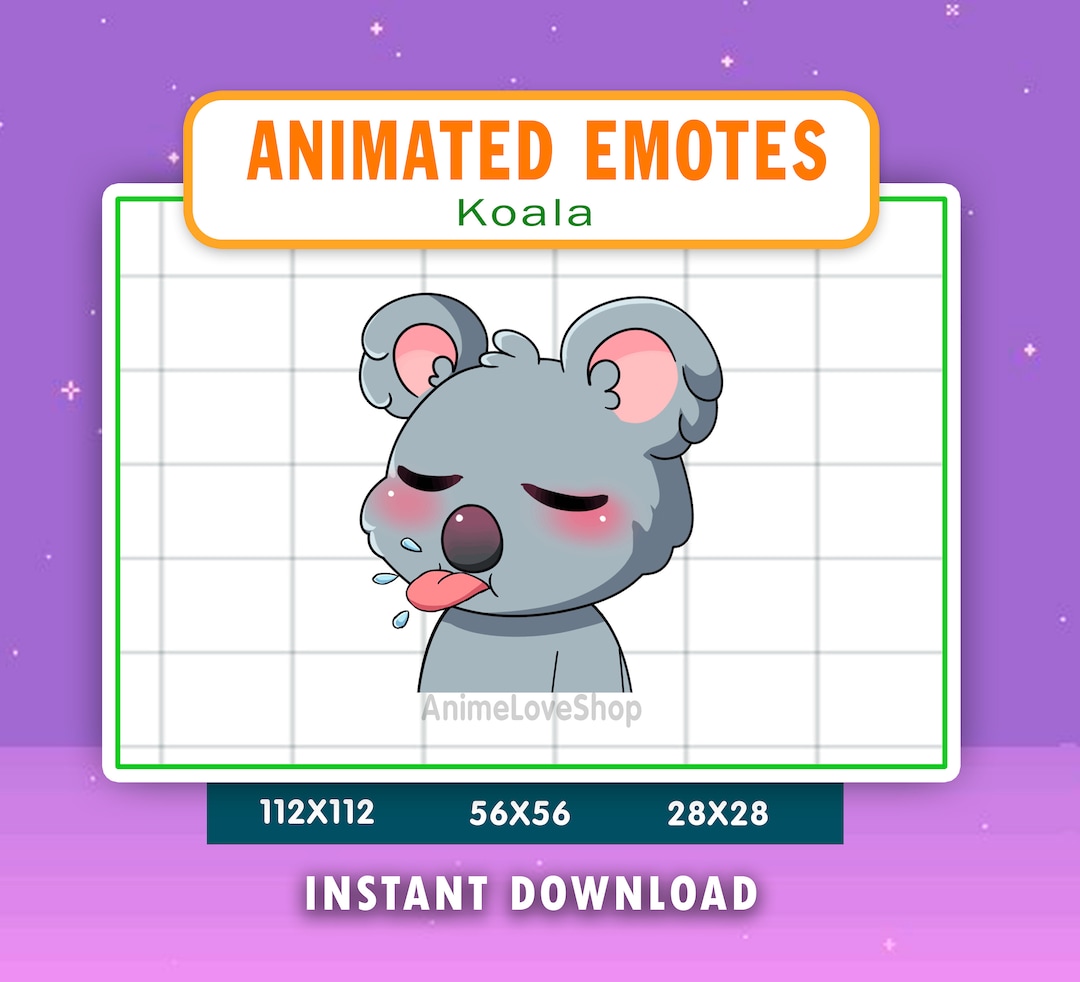 ANIMATED Koala BLBL/ Mlem Emote for Twitch, Discord, Youtube, Animated ...