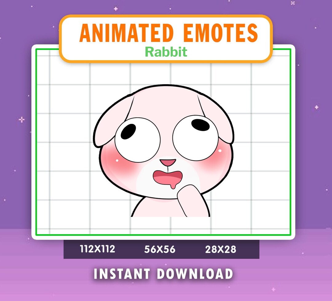 ANIMATED Bunny/ Rabbit Dumb Emote for Twitch, Discord, Youtube ...