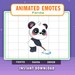 ANIMATED Panda Bear Clean Emote for Twitch, Discord, Youtube, Animated ...
