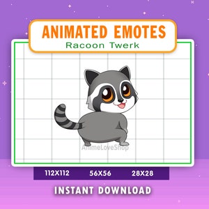 ANIMATED Raccoon Twerking Emote for Twitch, Discord, Youtube, Animated ...