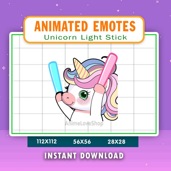 ANIMATED Unicorn Leave Emote for Twitch, Discord, Youtube, Animated ...