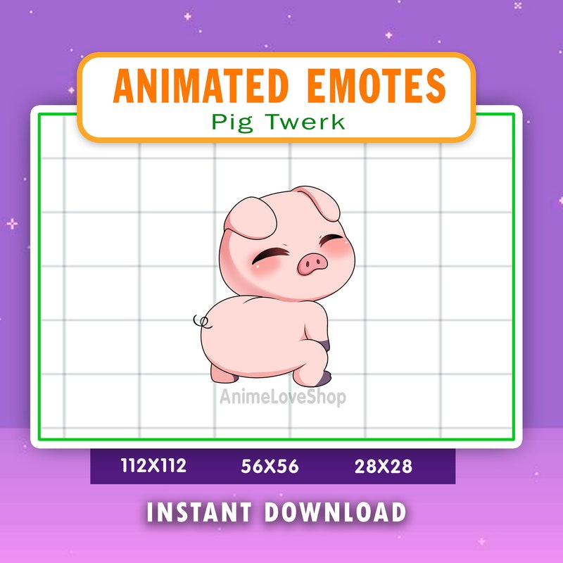 Funny Animated Pig Emotes - Etsy