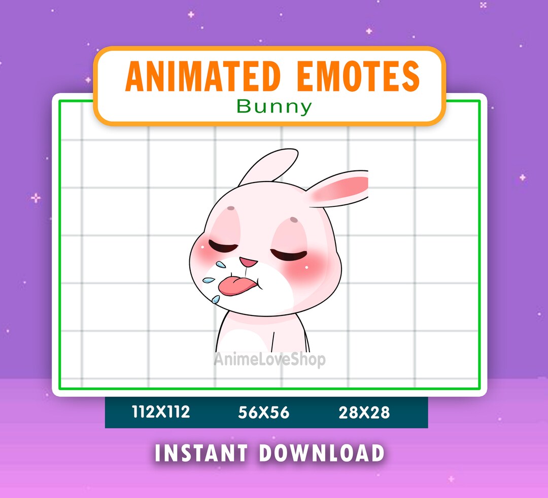 ANIMATED Bunny BLBL/ Mlem Emote for Twitch, Discord, Youtube, Animated ...