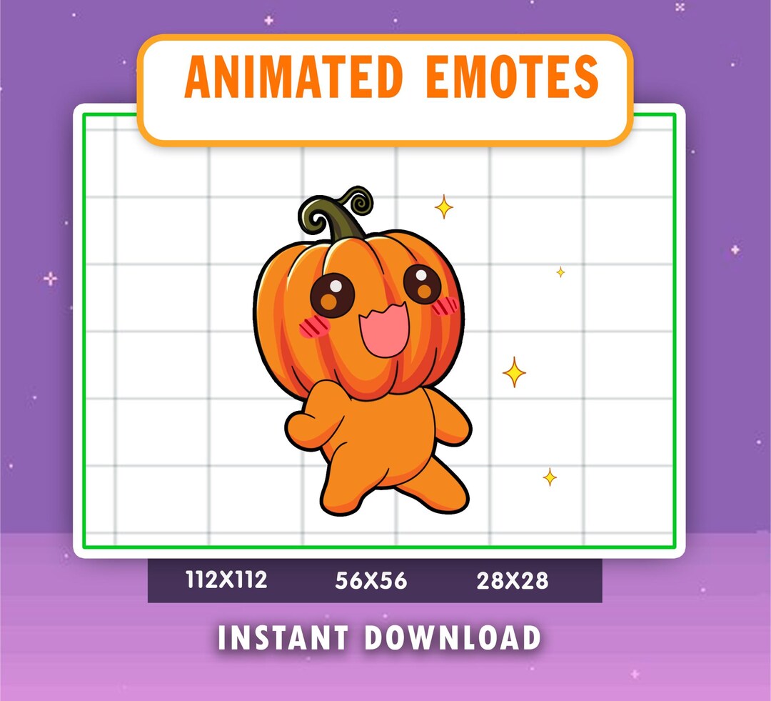 Animated Pumpkin Dance Emote for Twitch, Discord, Youtube (digital ...