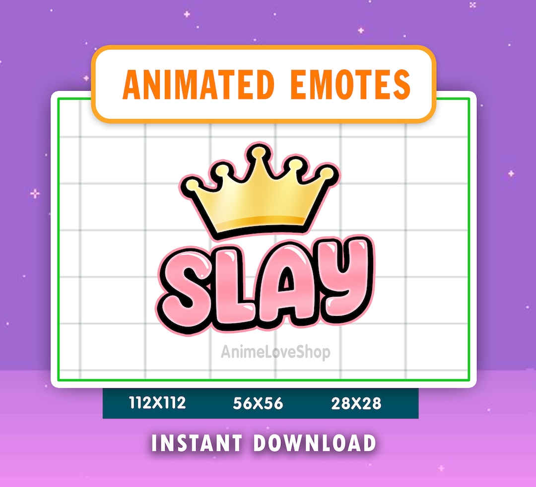 ANIMATED Pink Slay Crown Emote for Twitch, Discord, Youtube, Animated ...