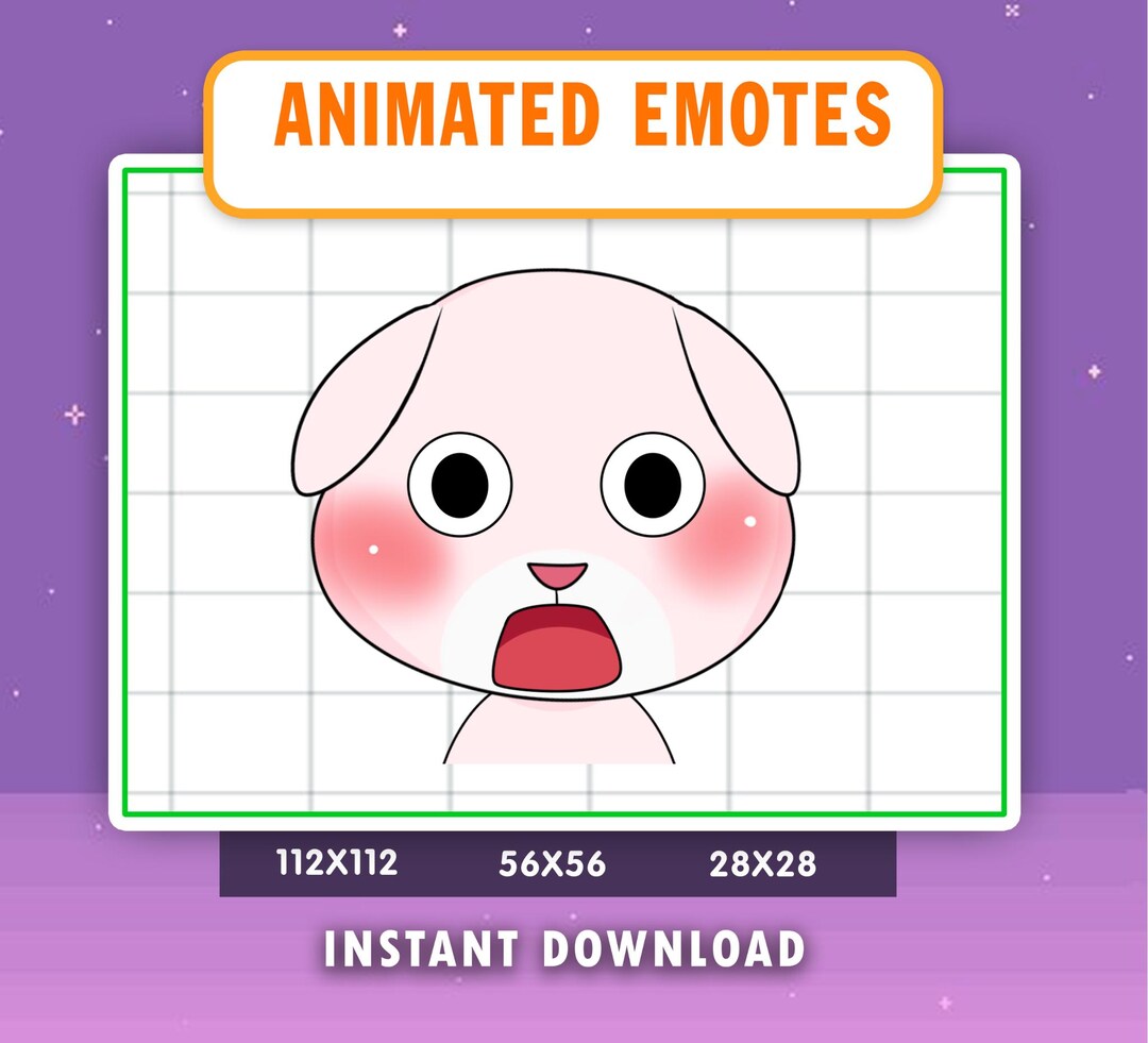 Animated Rabbit Shock Emote: Twitch, Discord, Youtube (digital File) - Etsy