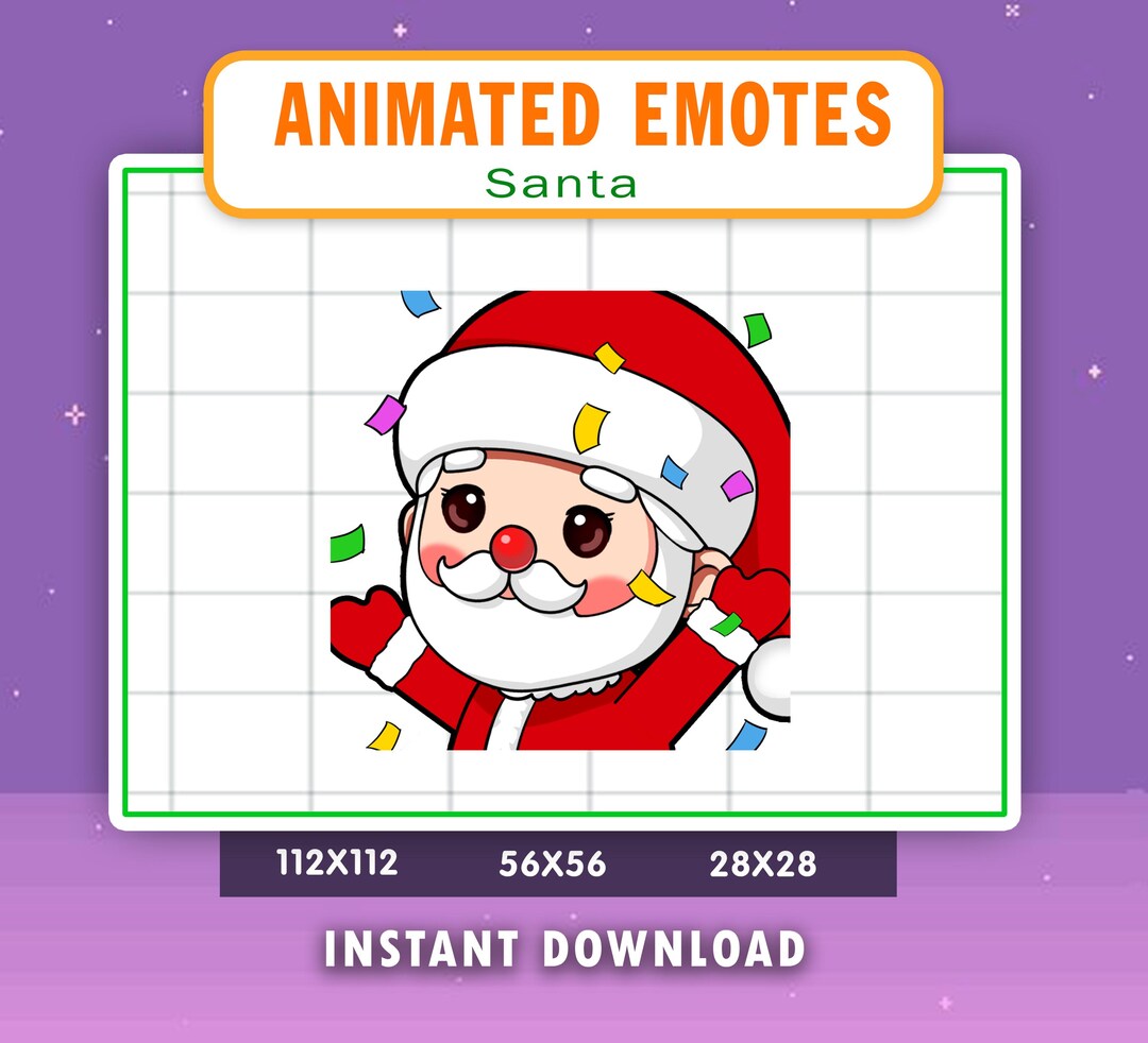 ANIMATED Santa Hype Emote for Twitch, Discord, Youtube, Animated Hype ...