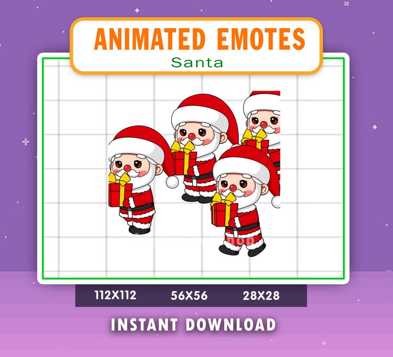 ANIMATED Santa Claus Emote for Twitch, Discord, Youtube, Raid Emote ...