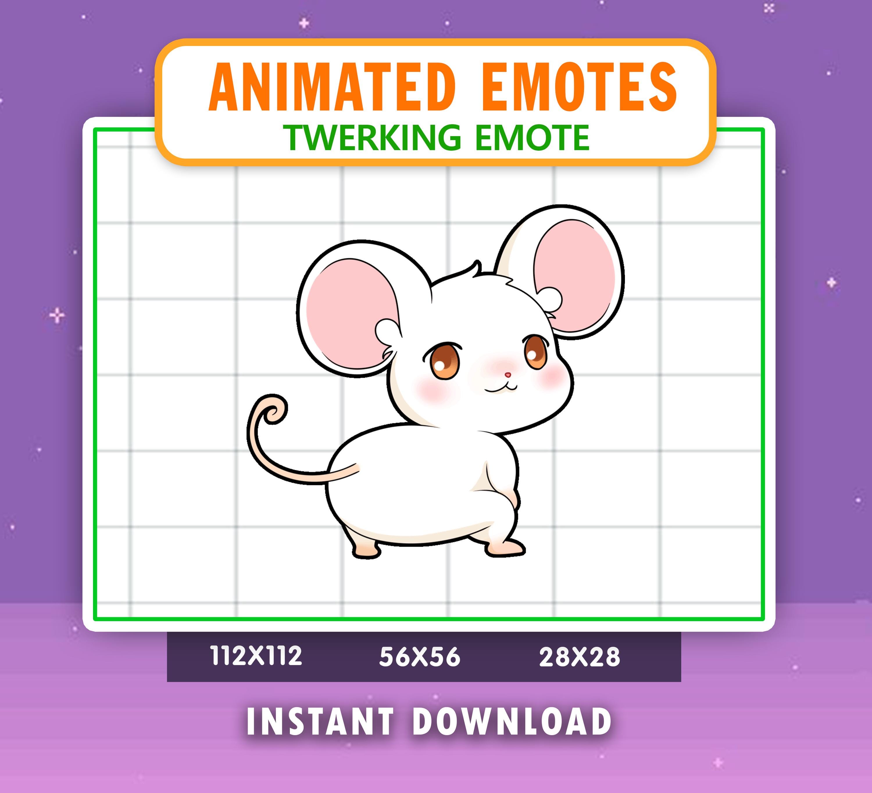 Animated Mouse Twerk Emote: Funny Rat GIF for Twitch, Discord, Youtube ...