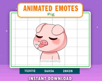 ANIMATED Pig Twerking Emote for Twitch, Discord, Youtube, Animated ...