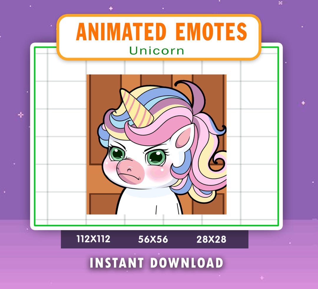 ANIMATED Unicorn Leave Emote for Twitch, Discord, Youtube, Animated ...