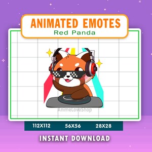 ANIMATED Red Panda DJ Emote for Twitch, Discord, Youtube, Animated ...