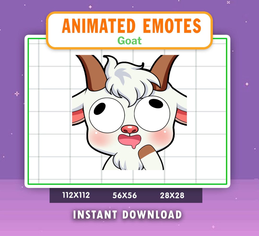 ANIMATED Goat Dumb Emote for Twitch, Discord, Youtube, Animated Dumb ...