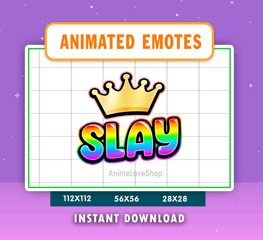 ANIMATED Rainbow Slay Crown Emote for Twitch, Discord, Youtube ...