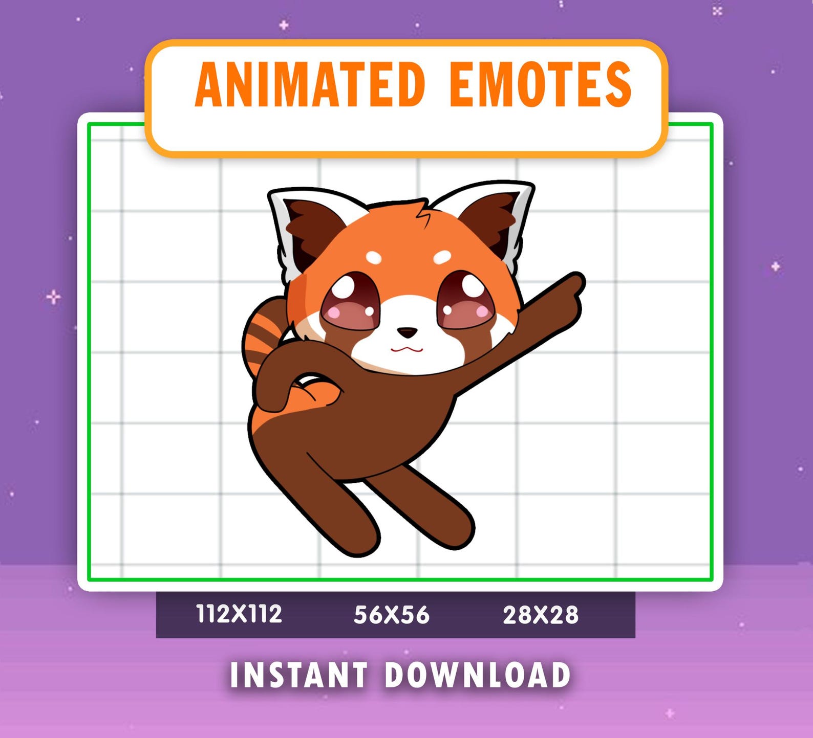 ANIMATED Red Panda Emote for Twitch, Discord, Youtube, Dance Emote ...
