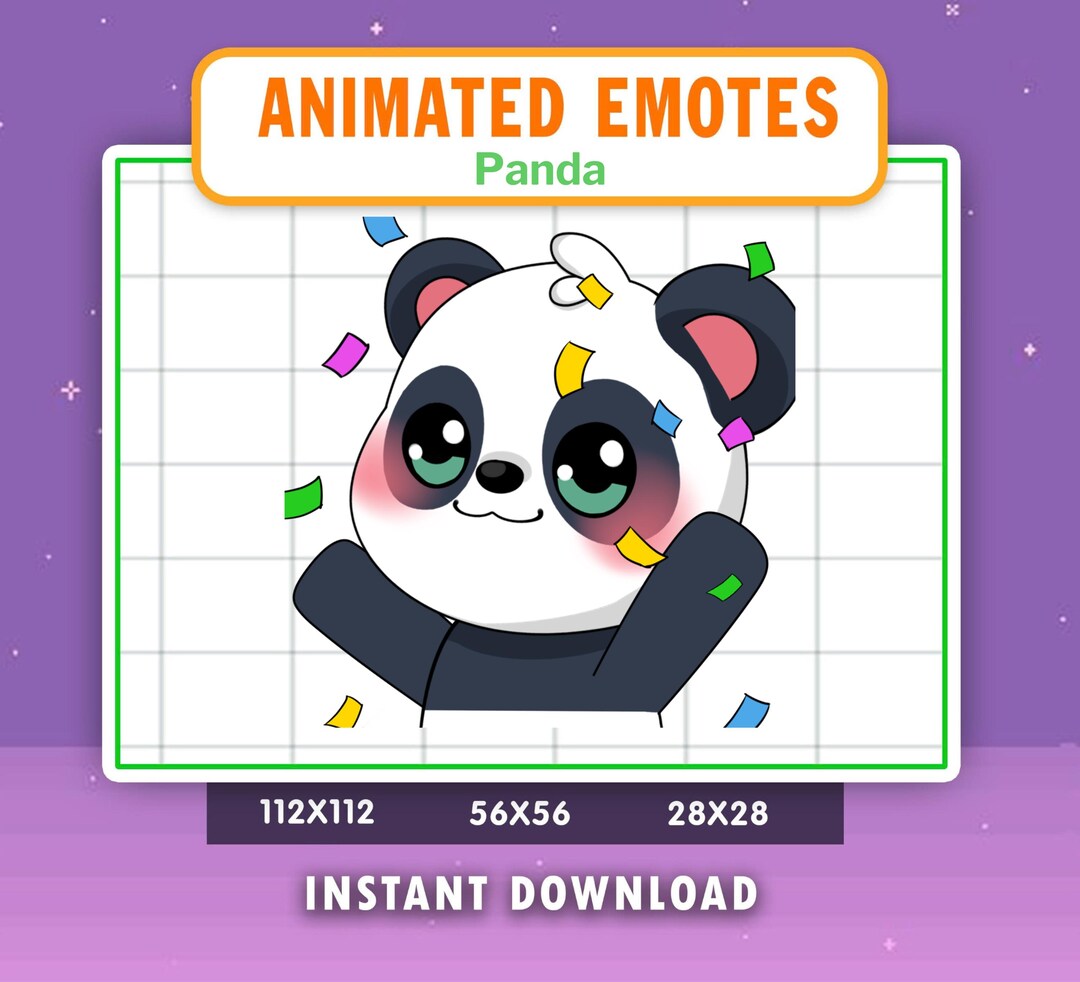 ANIMATED Panda Hype Emote for Twitch, Discord, Youtube, Animated Hype ...