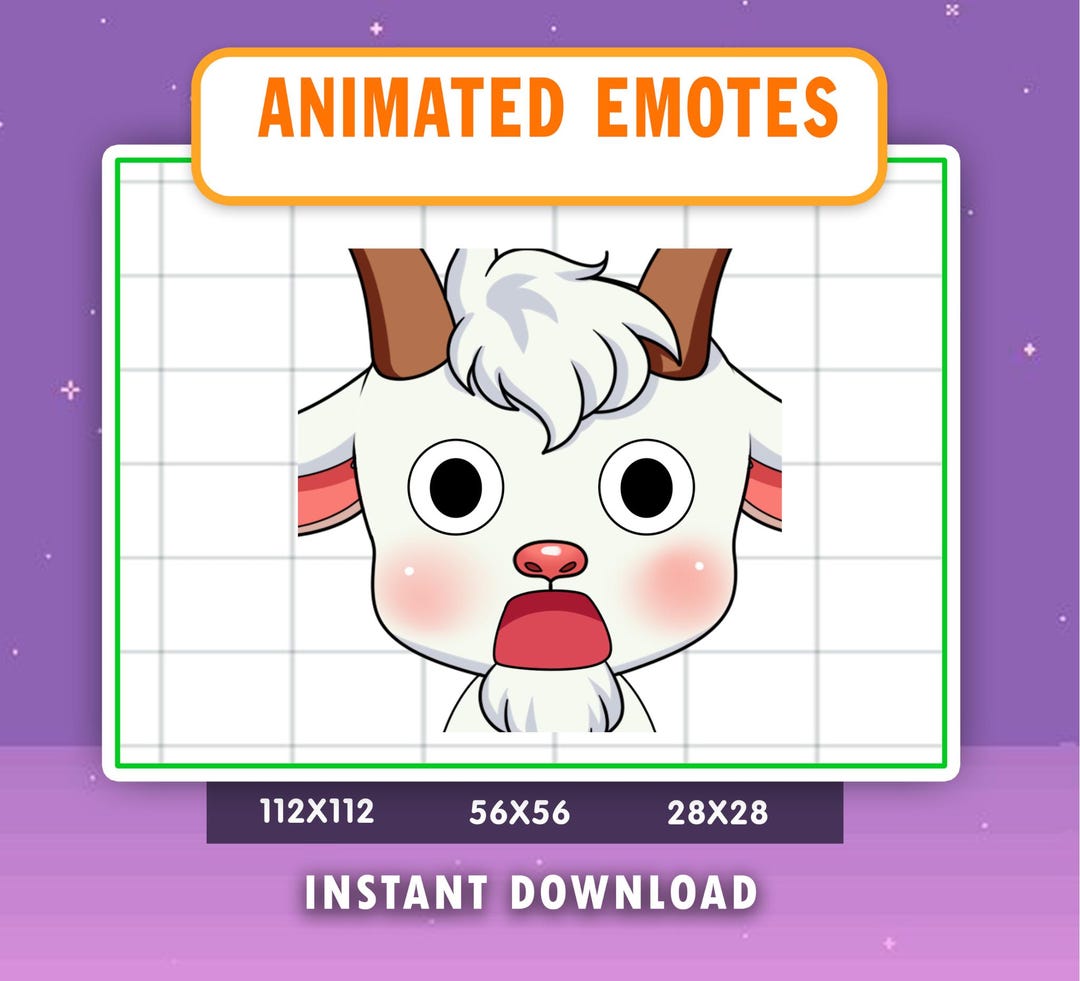 Animated Goat Shock Emote: Twitch, Discord, Youtube (digital File) - Etsy