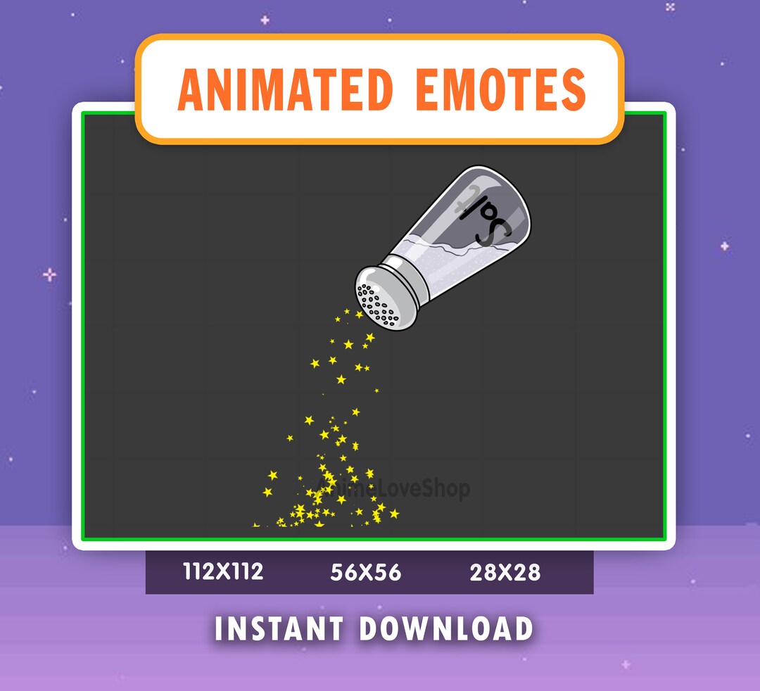 ANIMATED Salty Emote for Twitch, Discord, Youtube, Animated Salt Meme ...