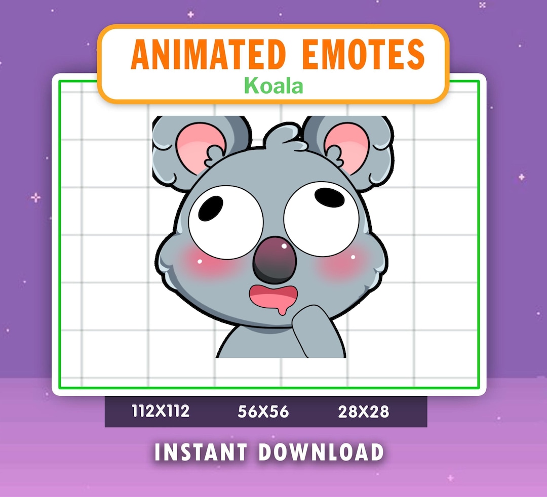 ANIMATED Koala Dumb Emote for Twitch, Discord, Youtube, Animated Dumb ...