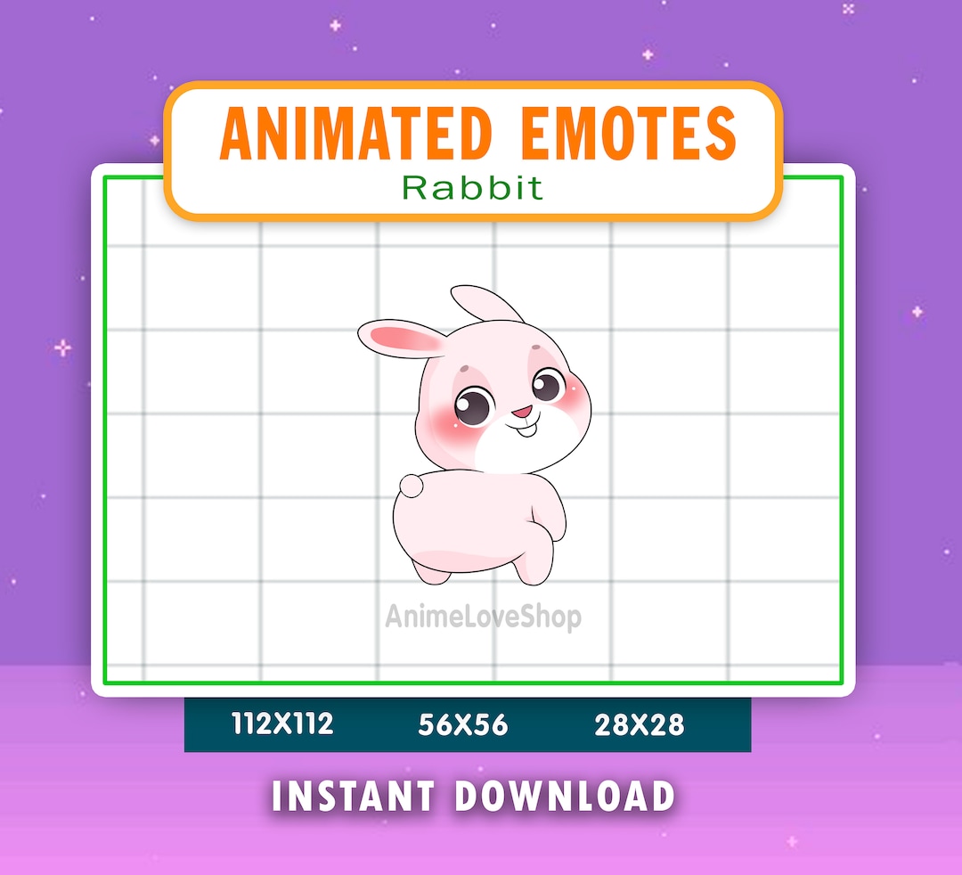 ANIMATED Bunny Twerking Emote for Twitch, Discord, Youtube, Animated ...