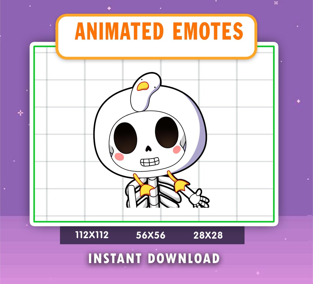 Animated Skeleton Wiggle Emote for Twitch, Discord, Youtube (digital ...